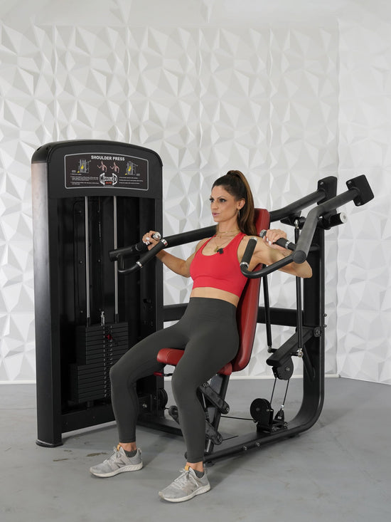 Elite Selectorized Shoulder Press - Commercial Adjustable Seated Pin S ...