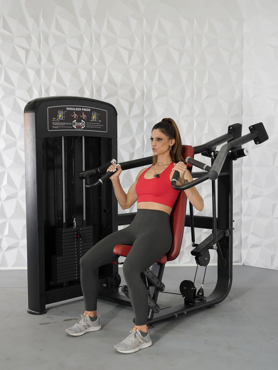 Elite Selectorized Shoulder Press - Commercial Adjustable Seated Pin S ...